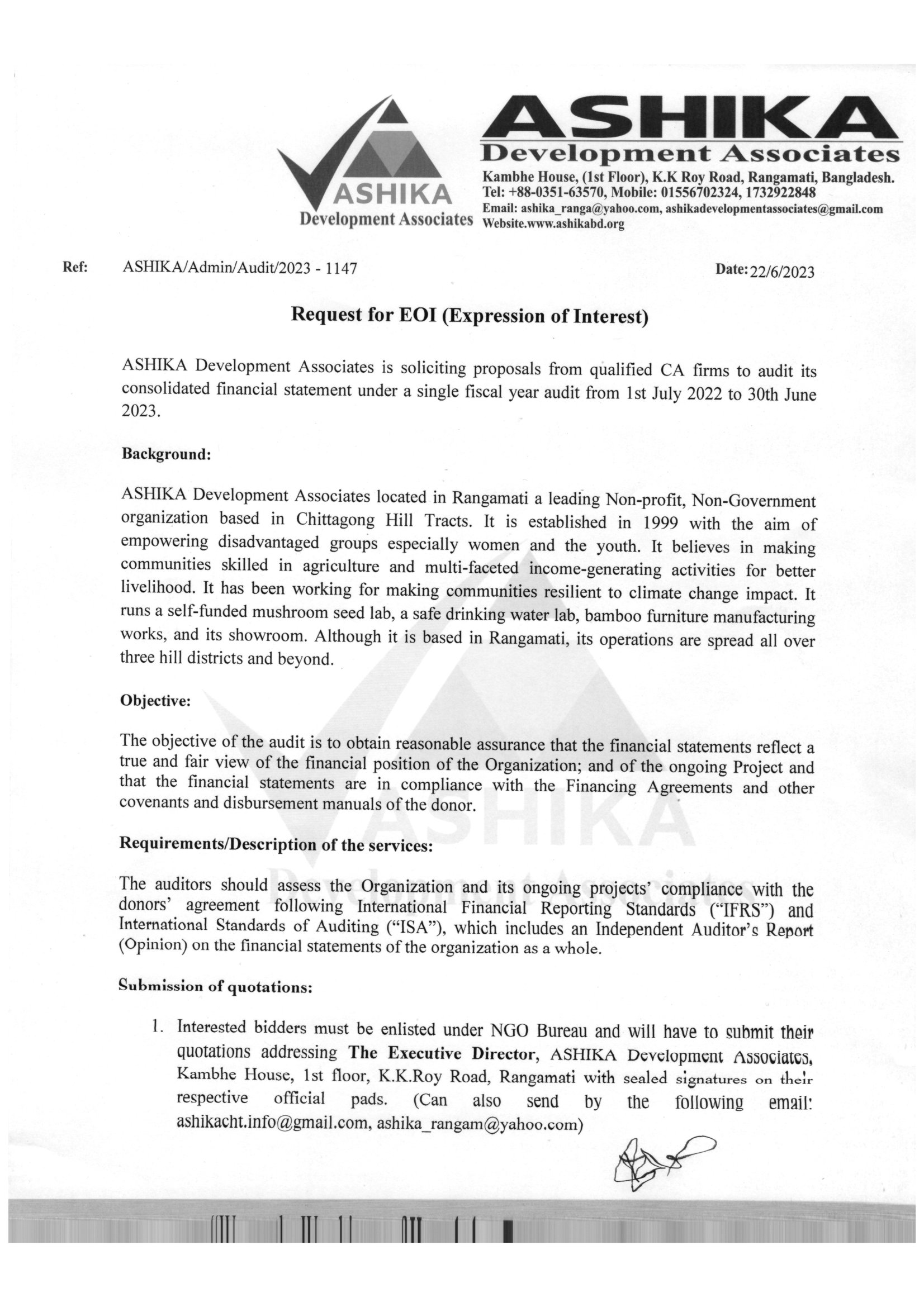 Office Circular - ASHIKA Development Associates